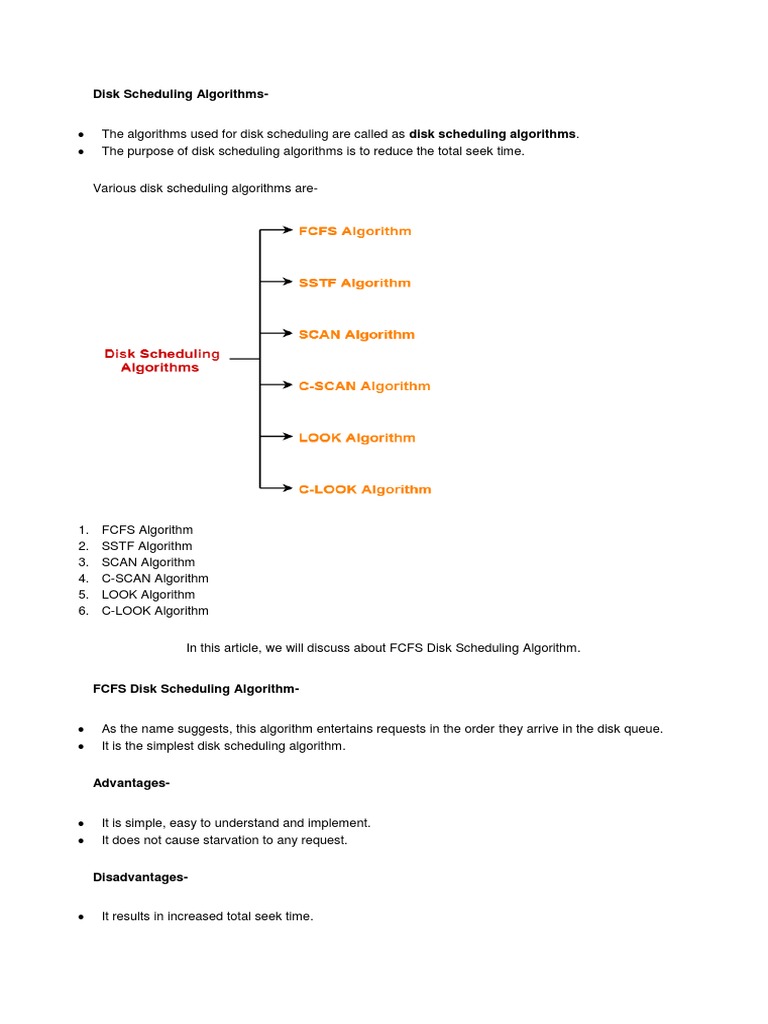 Disk Scheduling Algorithms | PDF | Scheduling (Computing) | Theoretical Computer Science
