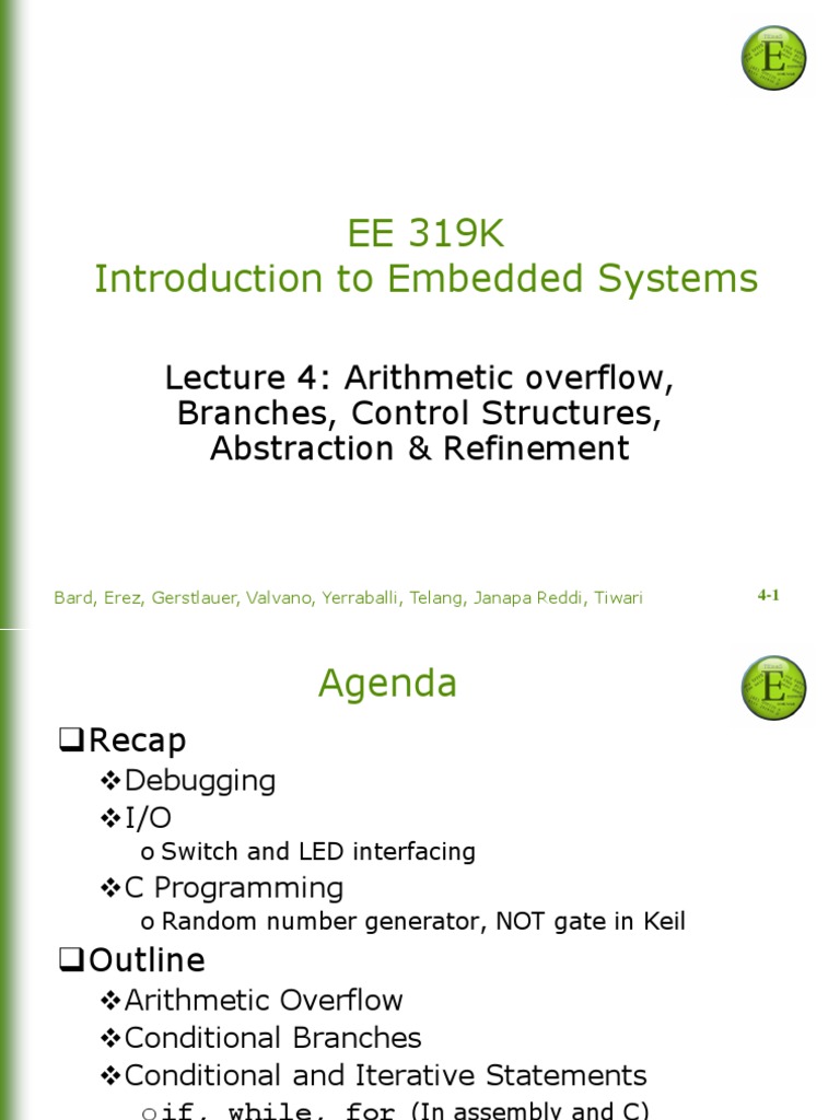 EE 319K Introduction To Embedded Systems | PDF | Areas Of Computer ...