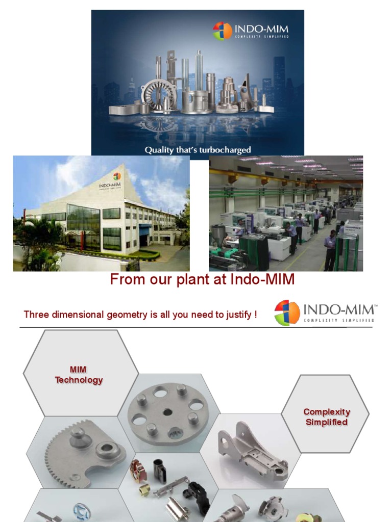 Advantage Indo-MIM - For Customers | PDF | Sintering | Gear