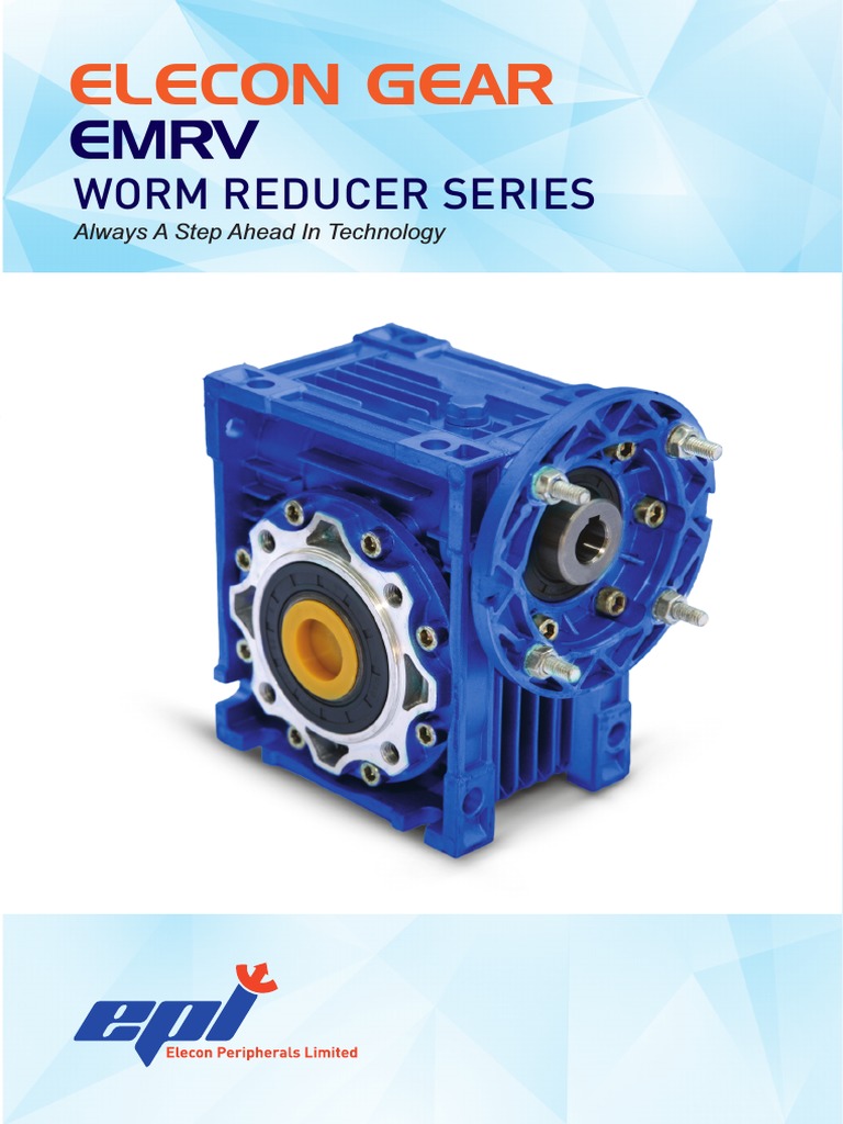 EMRV Series Gearbox Sumit Engineers | PDF | Transmission (Mechanics) | Gear