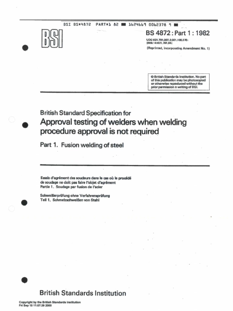 Bsen 4872-Part 1-1982 | PDF