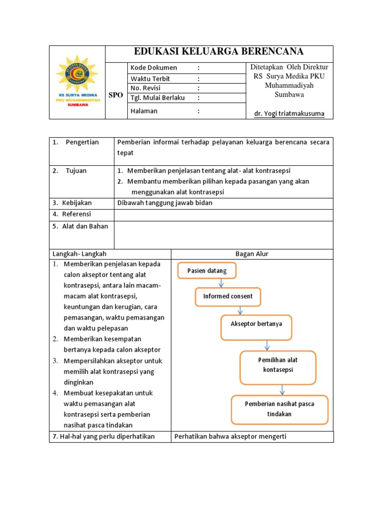 Sop Edukasi KB | PDF