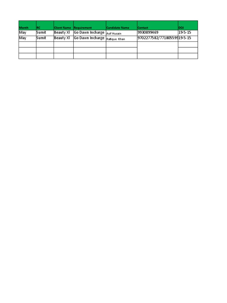 Monthly Recruitment Summary Report | PDF