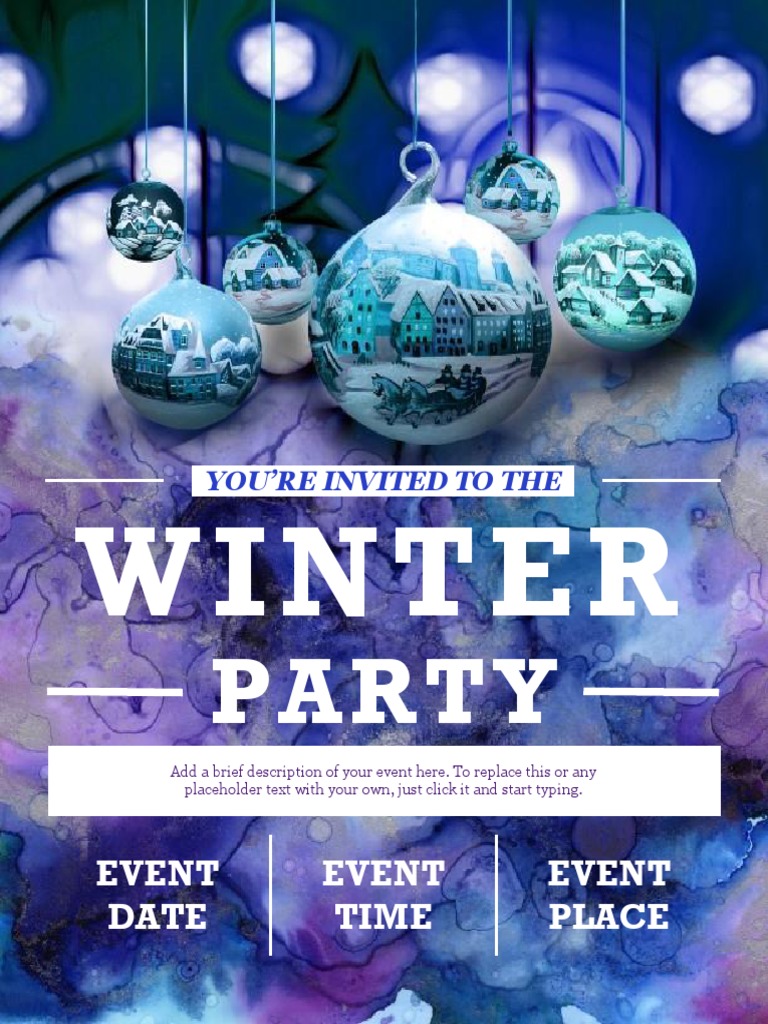 Winter Party Invitation | PDF
