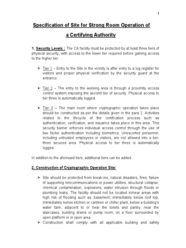 STRONG ROOM Site - Guidelines | PDF | Security Alarm | Access Control