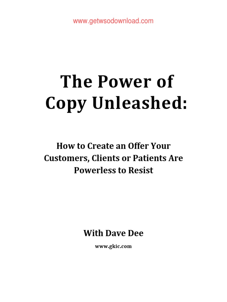 The Power of Copy Writing | PDF | Confidentiality | Percentage