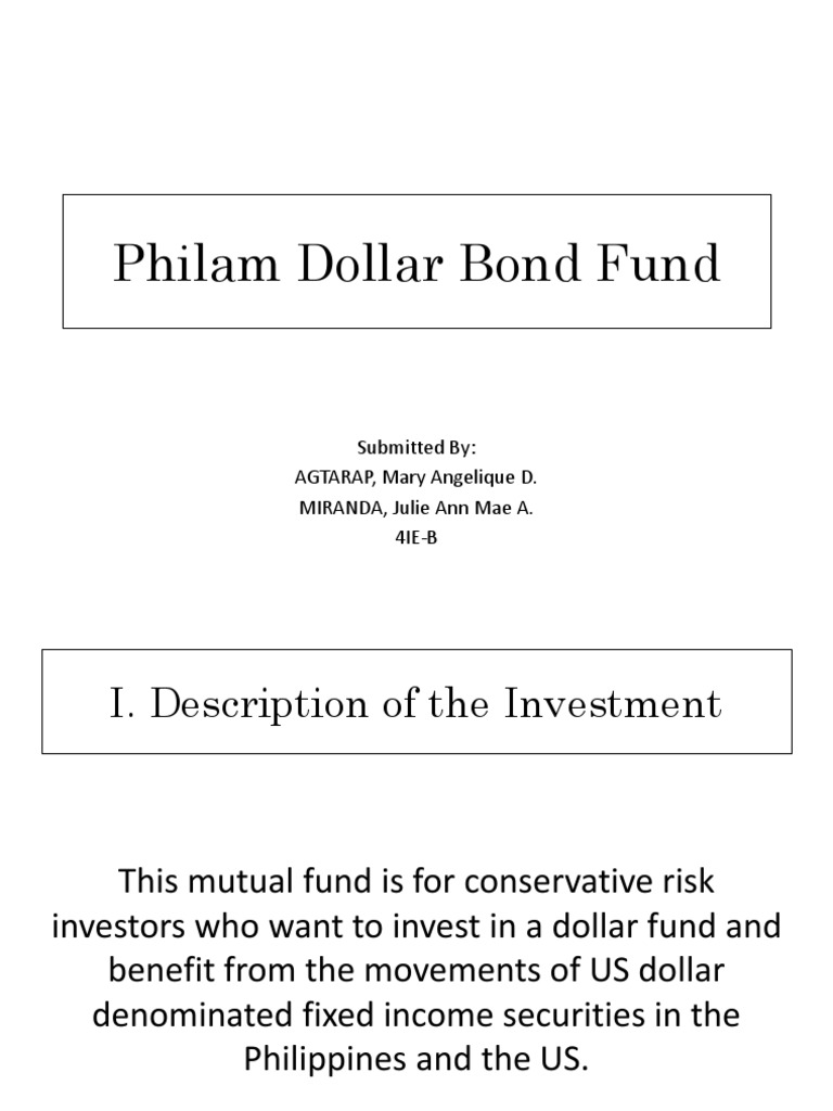 Philam Dollar Bond Fund | PDF | Investment Management | Bonds (Finance)