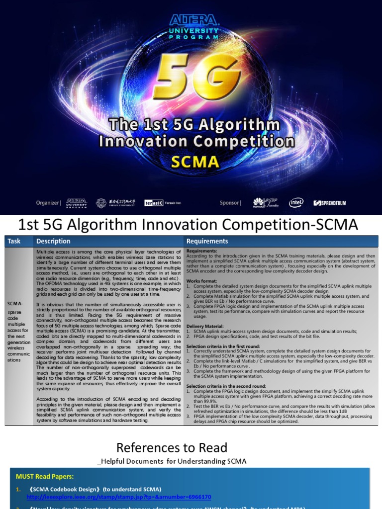 5G SCMA Algorithm Challenge | PDF | Code | Channel Access Method
