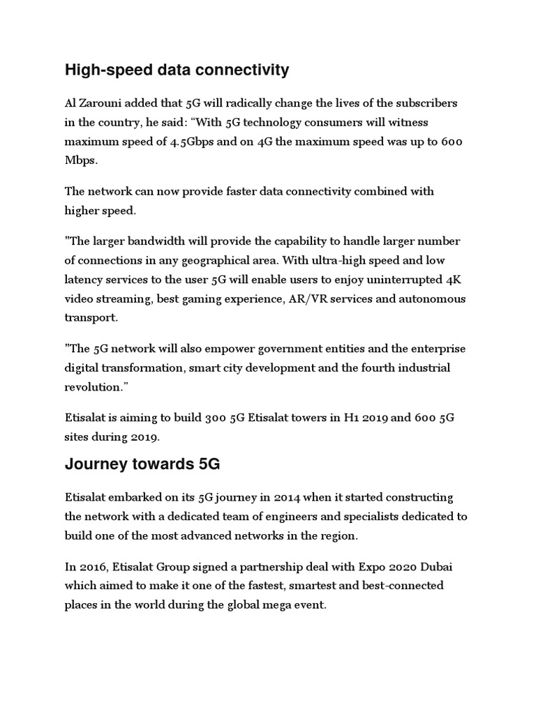 High-Speed Data Connectivity | PDF | Computer Network | Communication