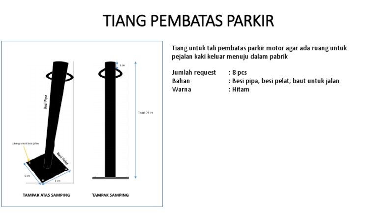 Tiang Pembatas Parkir | PDF