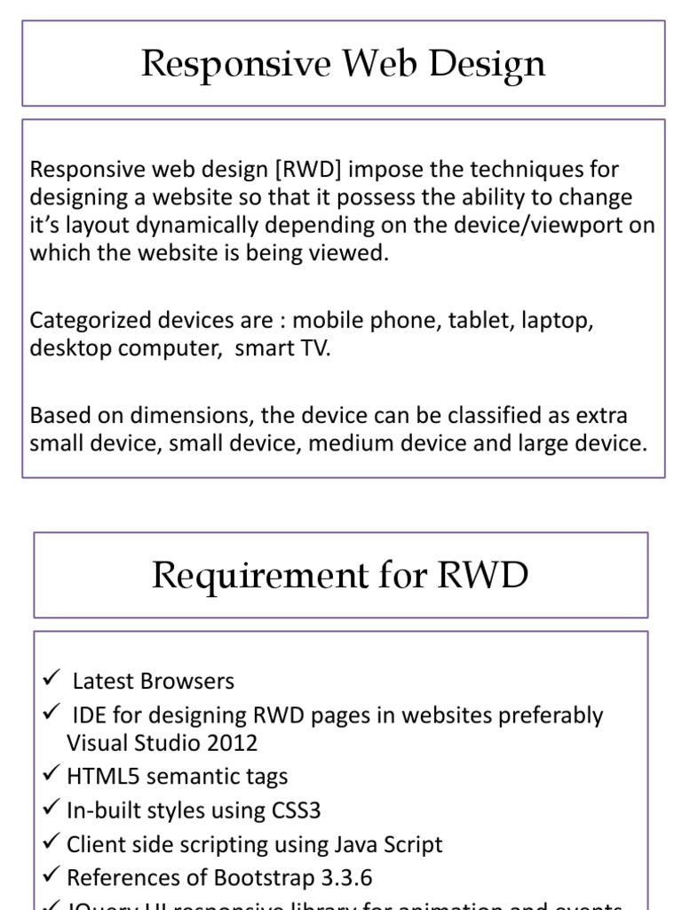 Responsive Web Design | PDF | J Query | Responsive Web Design