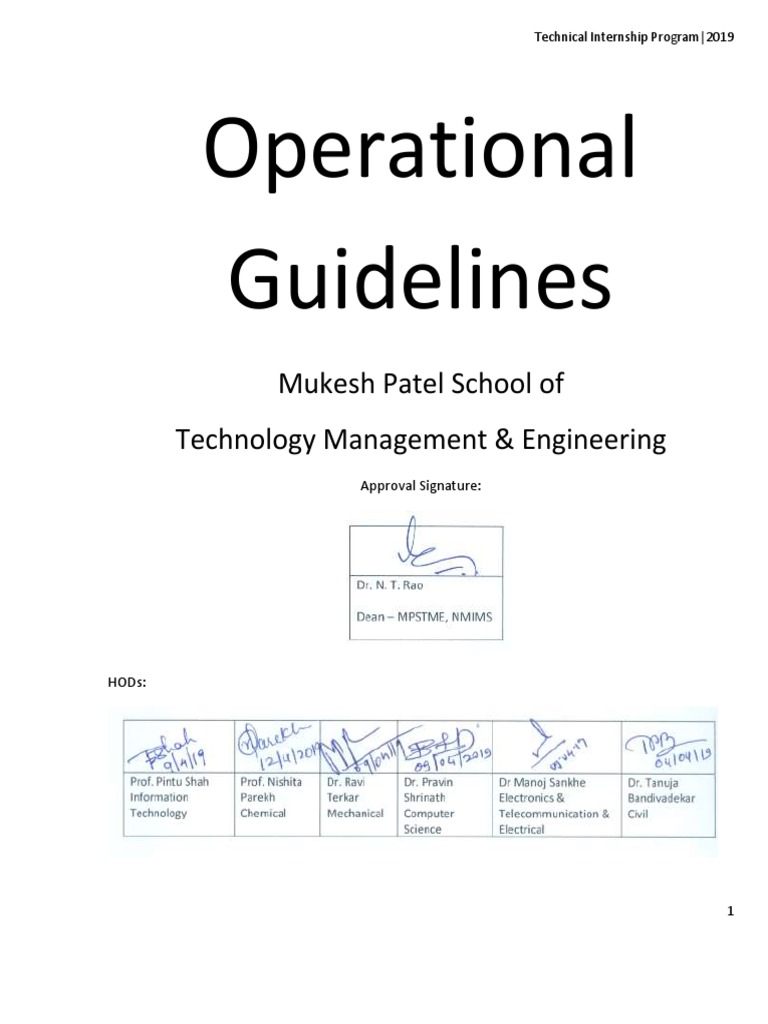 Operational Guidelines: Mukesh Patel School of Technology Management ...