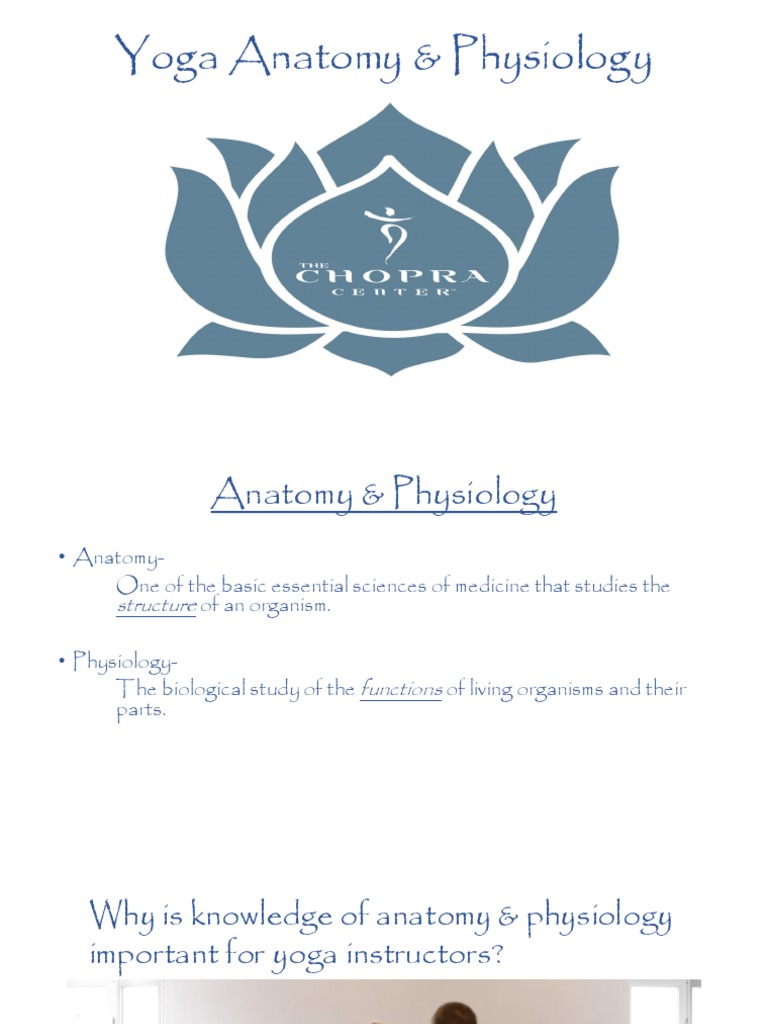 Yoga Anatomy Physiology by Chopra | PDF | Vertebral Column | Anatomical ...