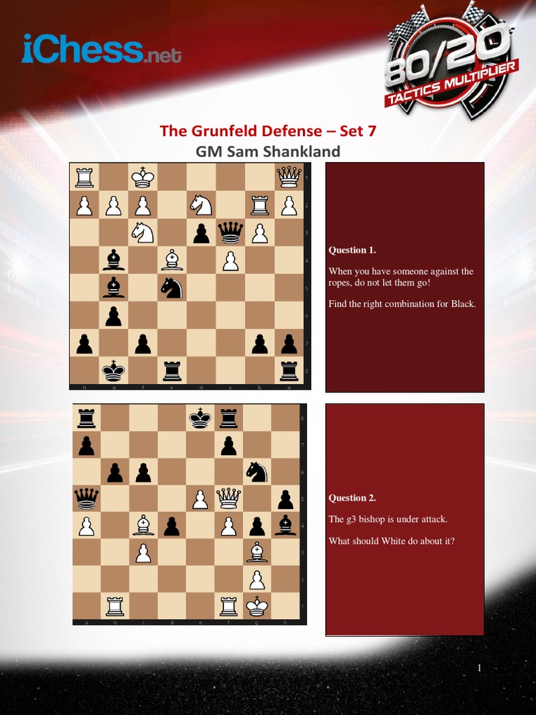 Shankland Grunfeld - Puzzles 7 | PDF | Traditional Games | Board Games