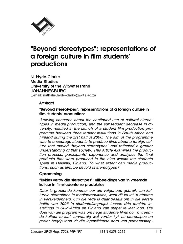 Beyond Stereotypes Representations of A Foreign PDF | PDF | Stereotypes ...