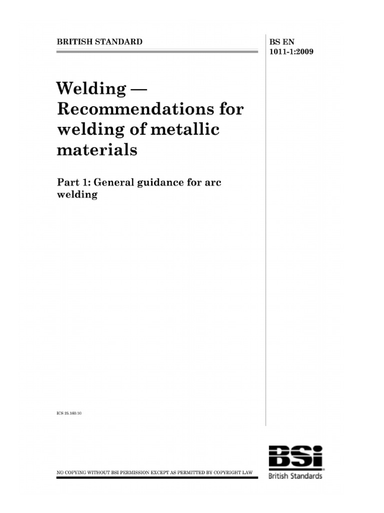 EN 1011-1-2009 - General Guide PDF | PDF