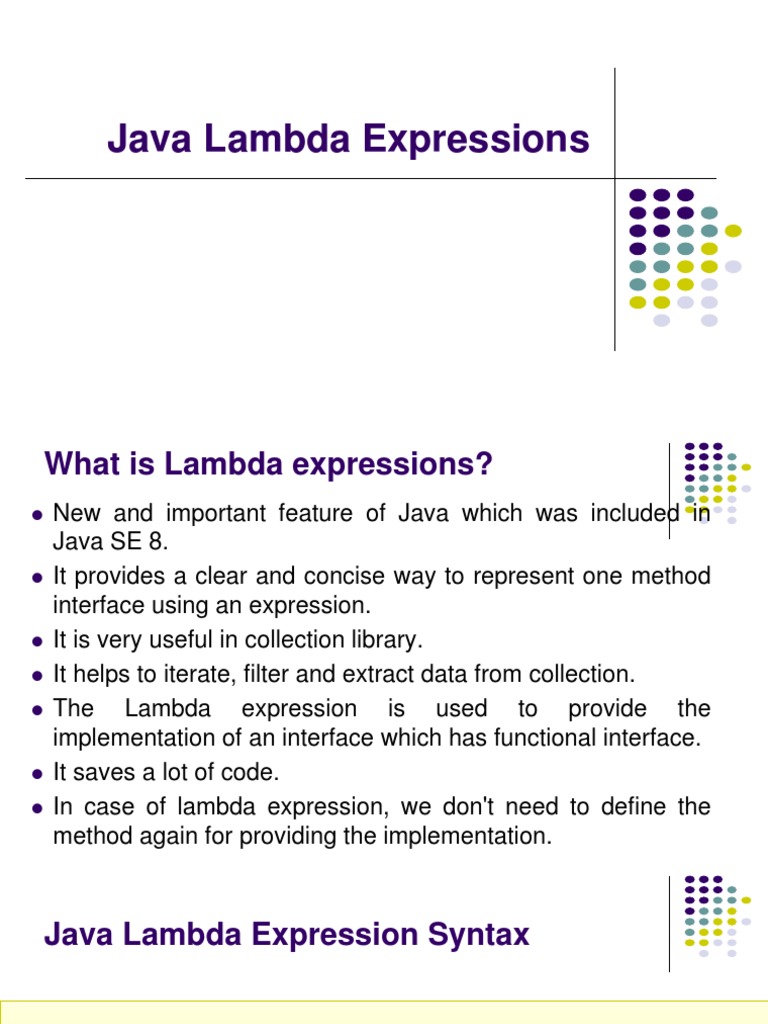 Lambda Expression | PDF