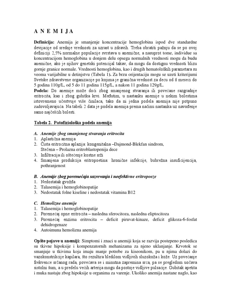 Anemija | PDF