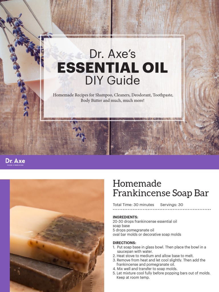 Dr. Axe Essential Oil DIY Guide | PDF | Essential Oil | Teaspoon