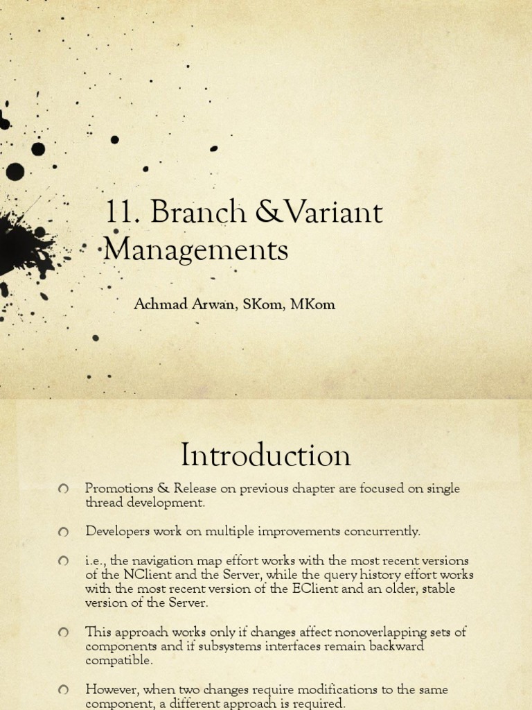 Branch - Variant Management | PDF | Cross Platform Software | Server (Computing)