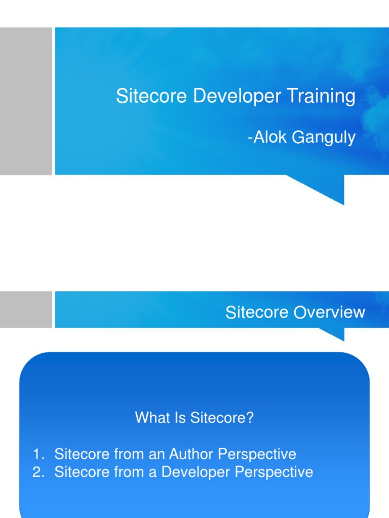 Sitecore Developer Training | PDF Sitecore Developer Training | PDF