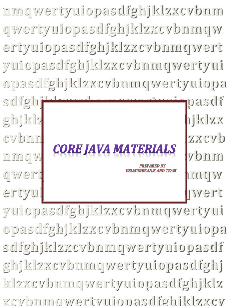 Core Java Material PDF | PDF | Method (Computer Programming ...