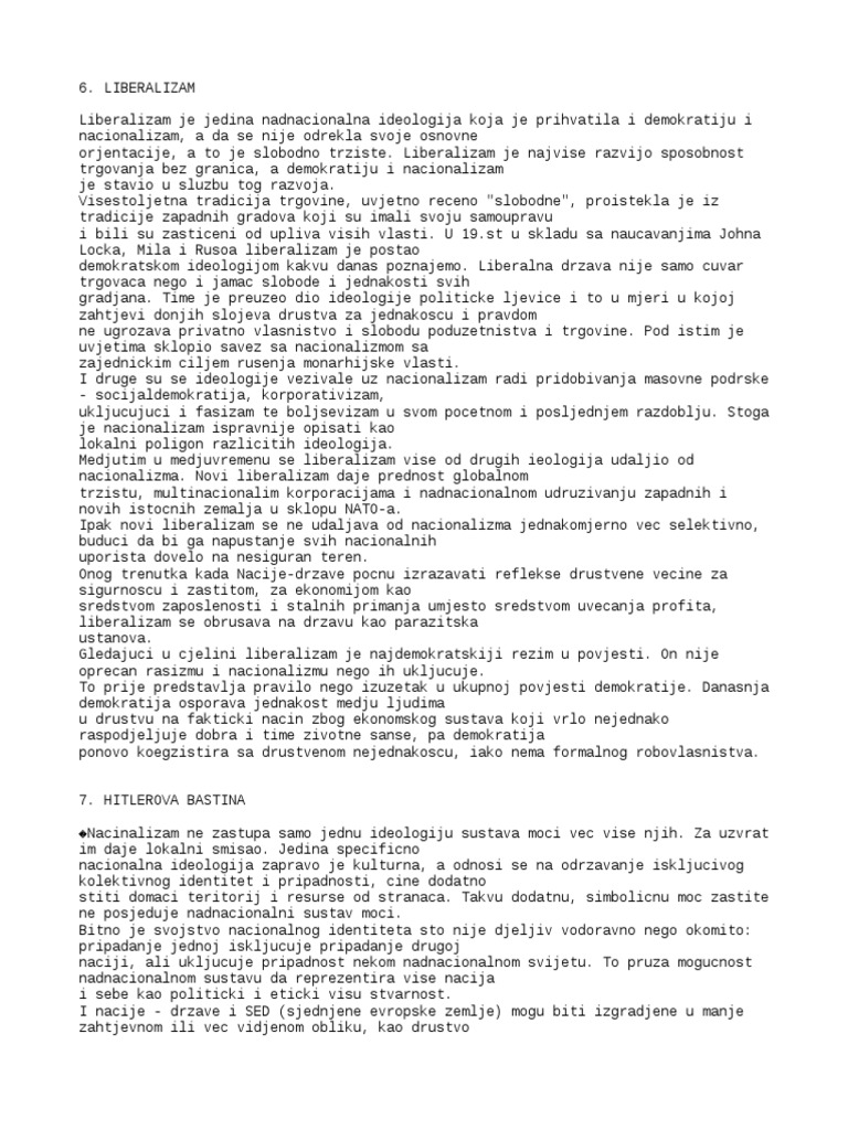 Svremene Teorije Nacija (Skripta) II | PDF