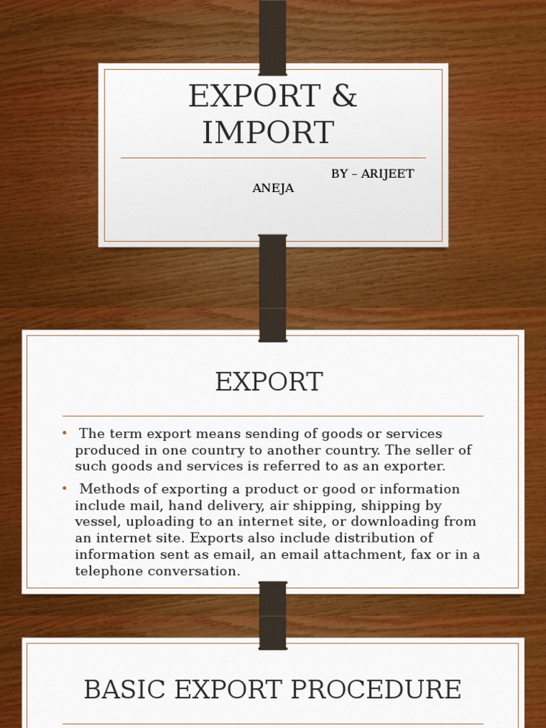Export & Import | PDF | Imports | Exports