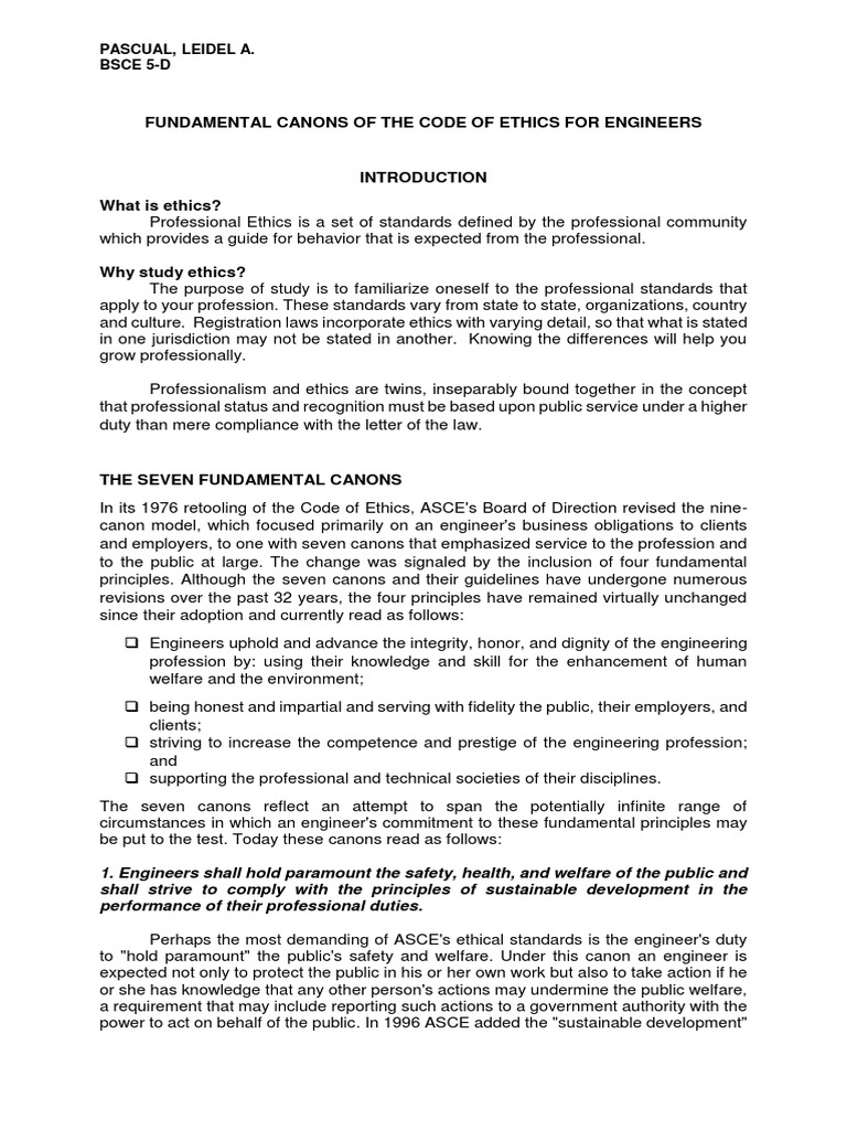 Engineers' Code of Ethics Explained | PDF | Profession | Engineering