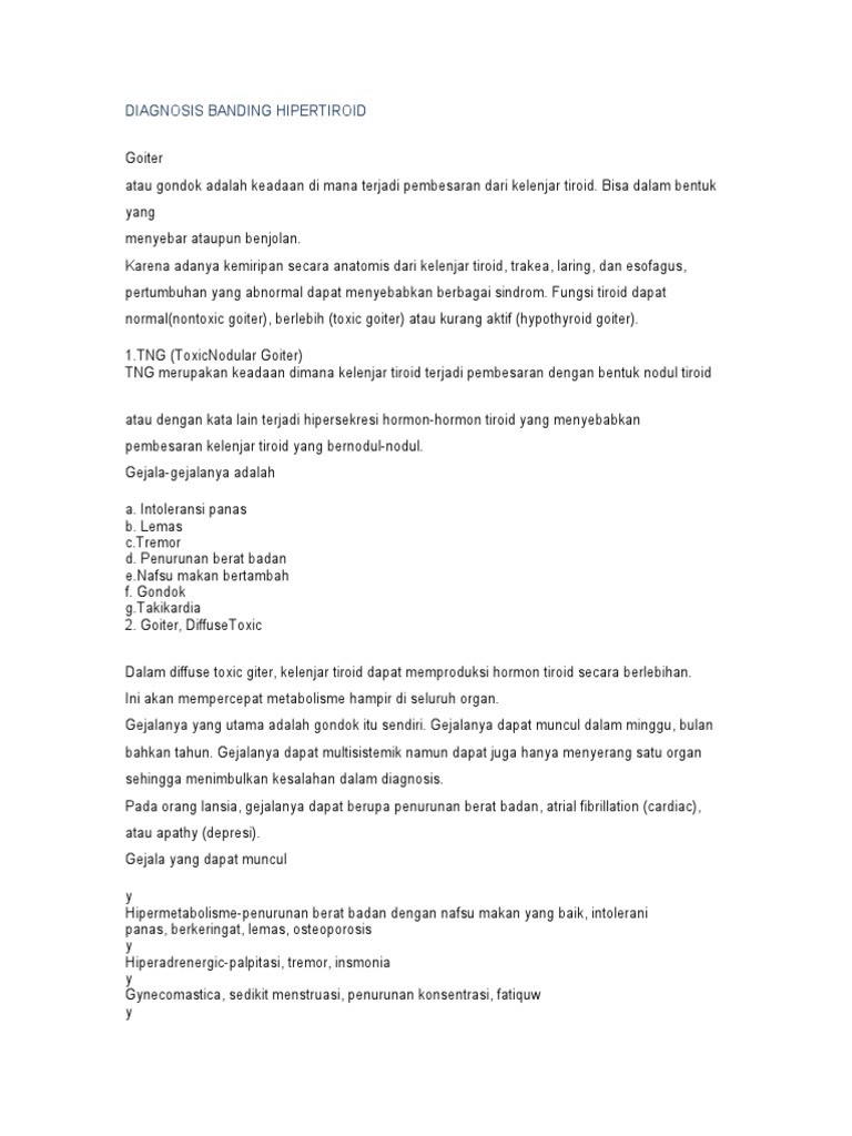 Diagnosis Banding Hipertiroid | PDF
