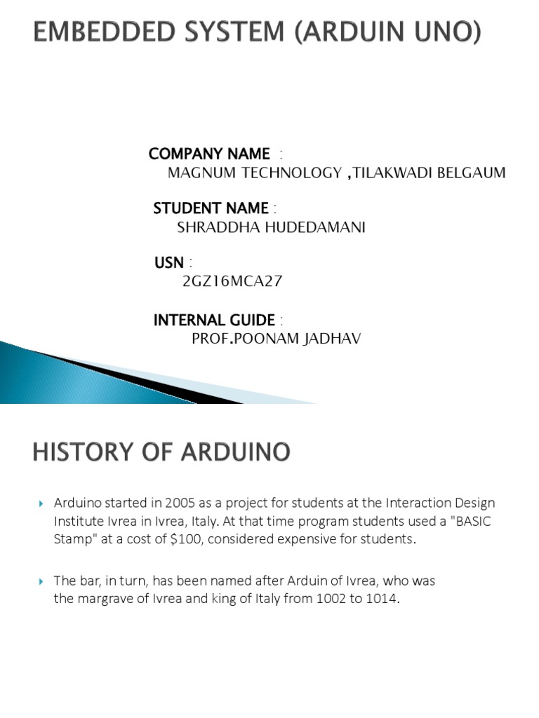 Internship | PDF | Arduino | Classes Of Computers