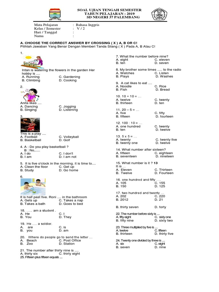 Soal Uts Kelas 5 Semester 2 | PDF