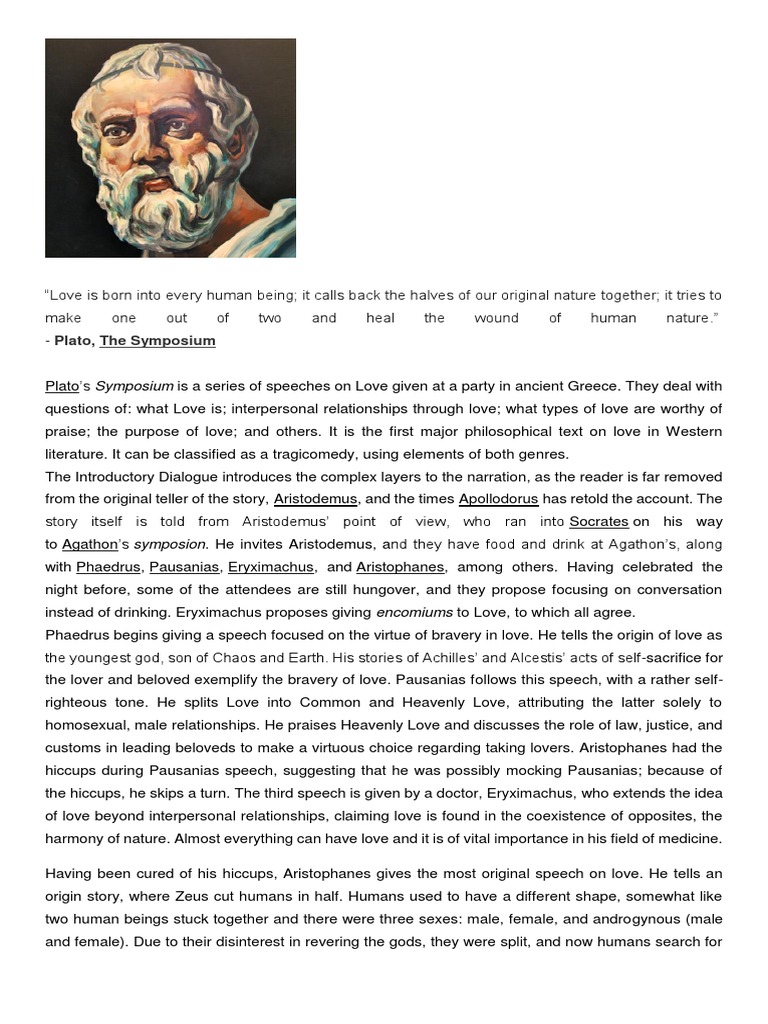 Plato's Symposium: An Analysis of the Philosophical Dialogues on the ...