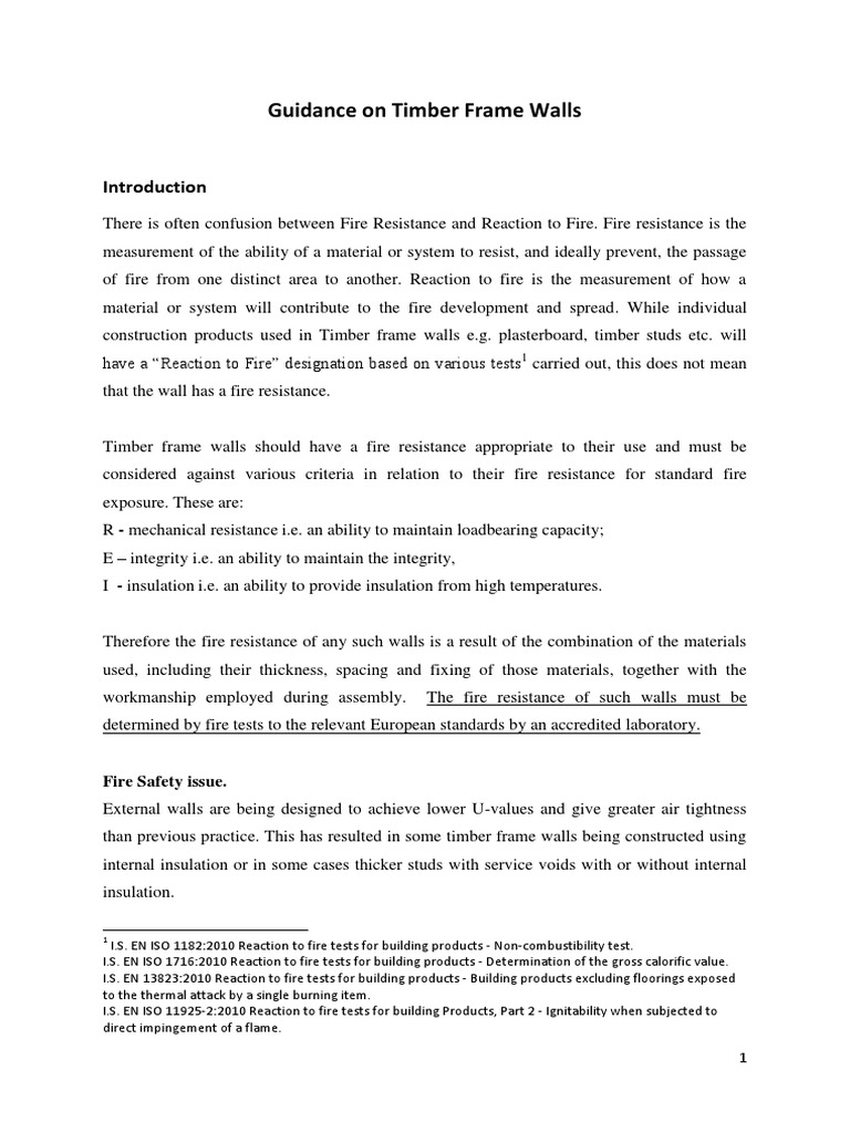 BCMS Information Note 1-2018 Guidance On Timber Frame Walls | PDF ...