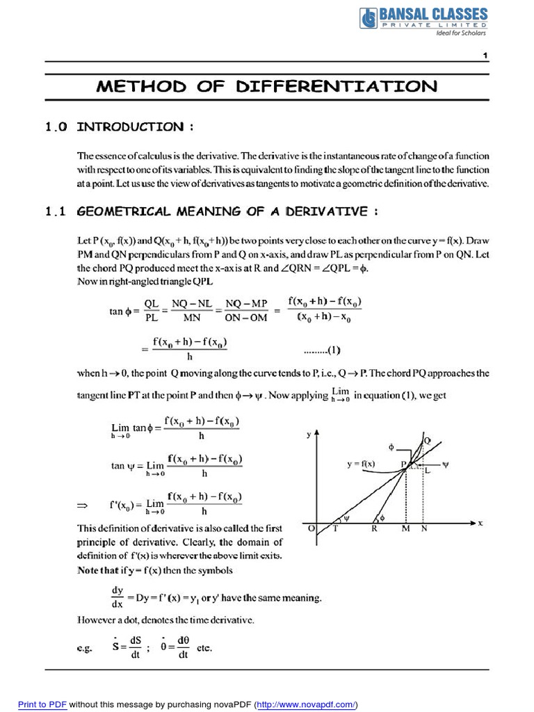 Chapter15 - Methods of Differentiation PDF | PDF | Adobe Systems | Computer File Formats