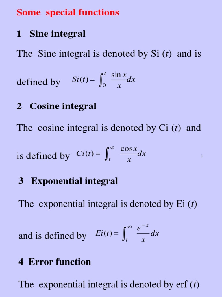 Sine Integral | PDF | Trigonometric Functions | Trigonometry