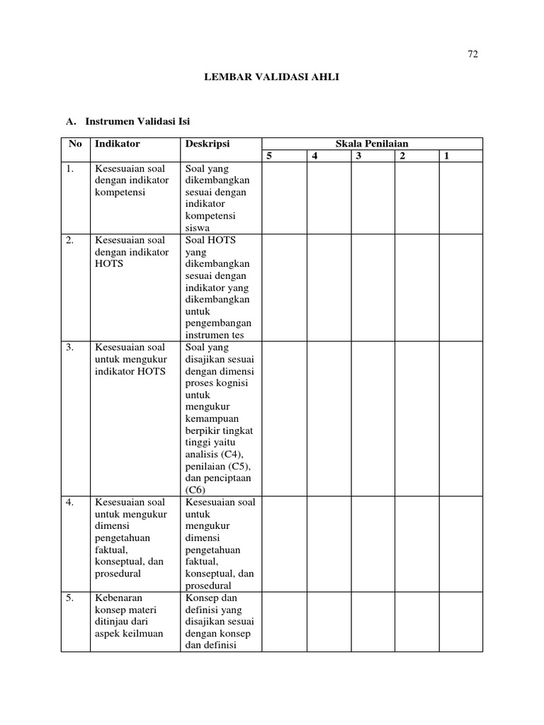 Lampiran 3 Lembar Validasi Ahli | PDF | Karier & Perkembangan