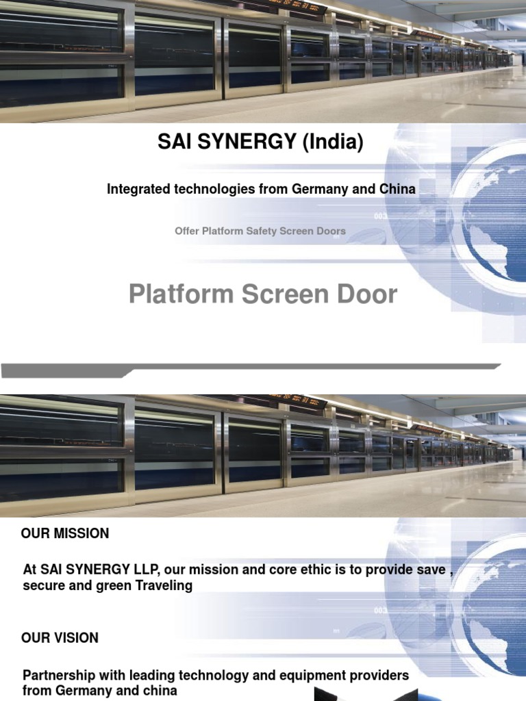 PSD Platform Screen Doors | PDF | Door | Programmable Logic Controller