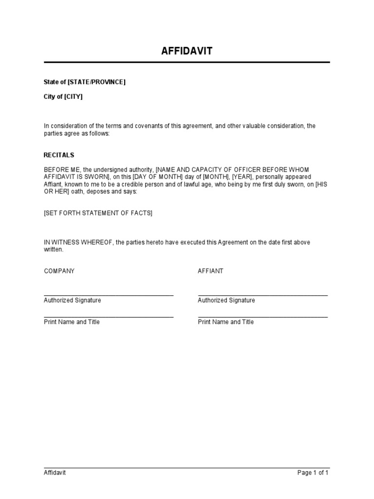 Affidavit PDF | PDF | Affidavit | Notary Public