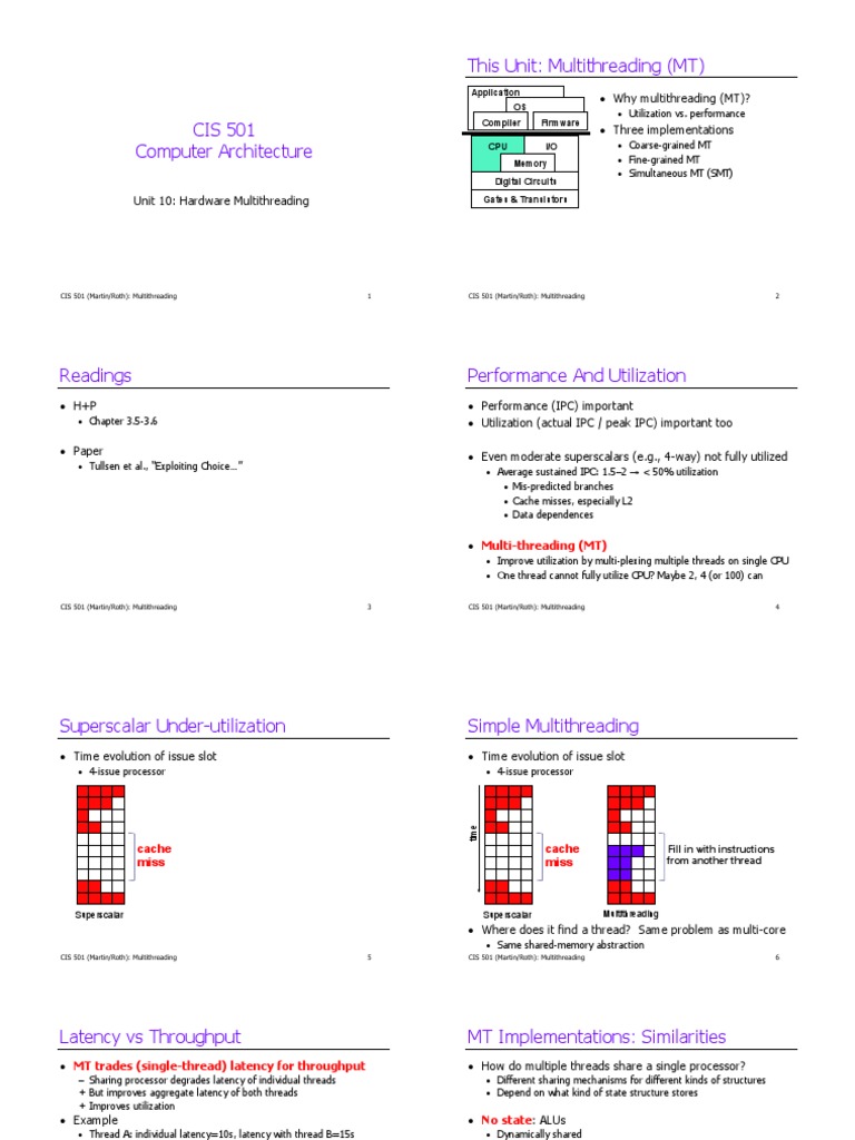 Organisasi & Arsitektur Komputer | PDF | Cpu Cache | Thread (Computing)