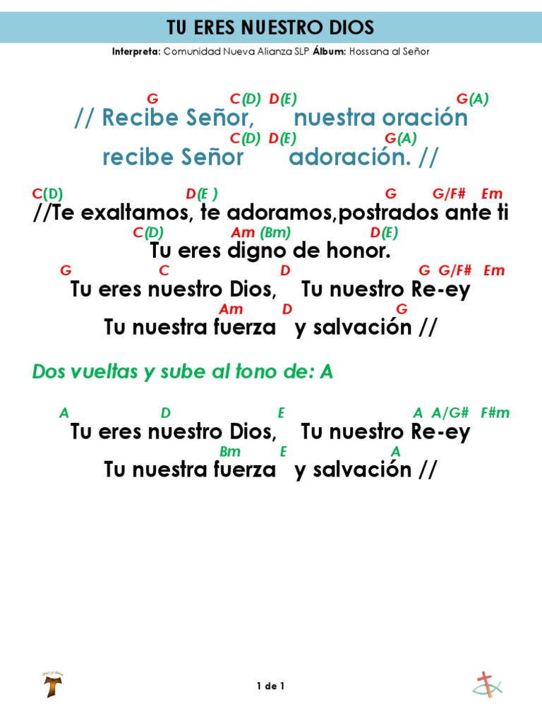 Alabanza: Tú Eres Nuestro Dios | PDF