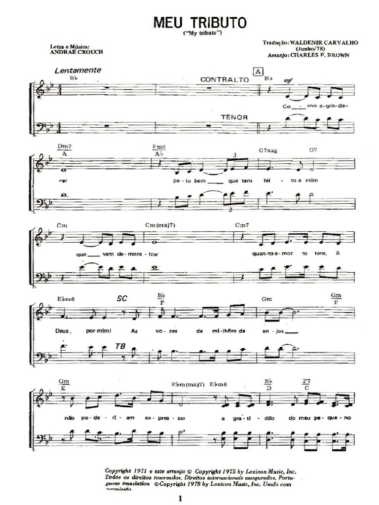 Meu Tributo - Coral | PDF
