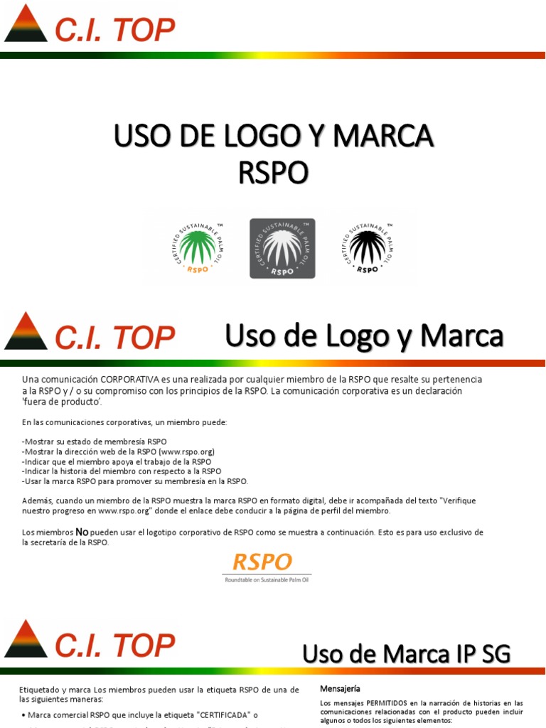 Uso de Logo y Marca RSPO PDF | PDF | Marca | Marca comercial