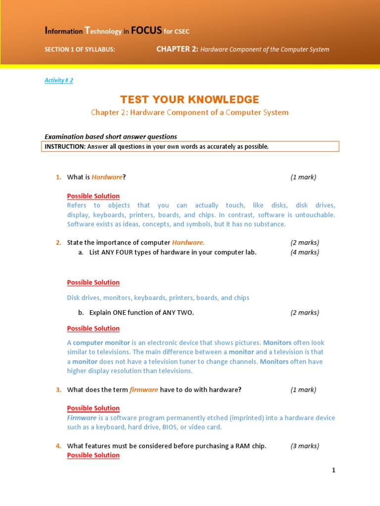 Chapter2 PDF | PDF | Computer Hardware | Random Access Memory