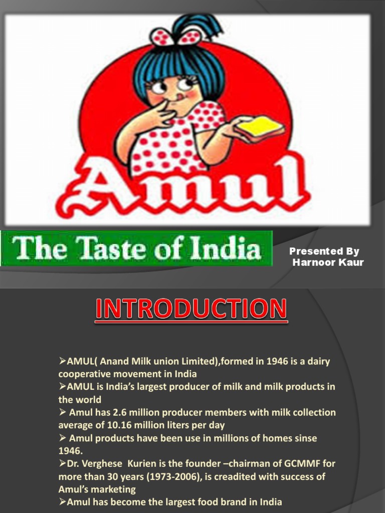 Presentation1 Amul | PDF | Milk | Butter