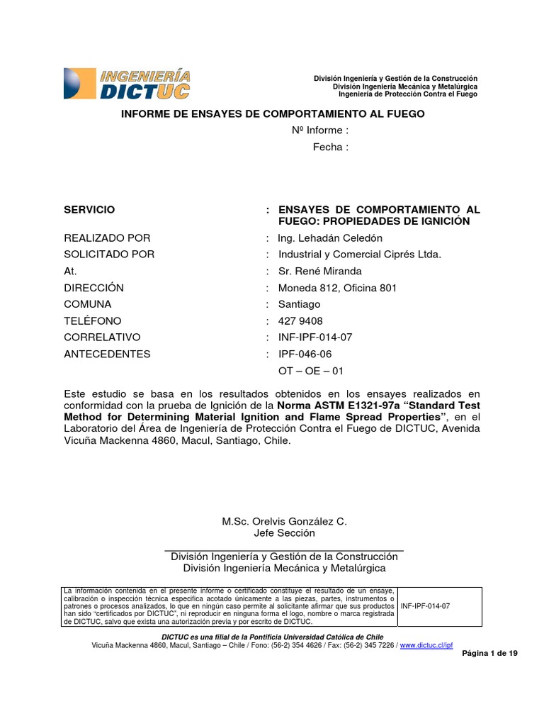 ASTM E1321-97a | PDF | Calor | Temperatura