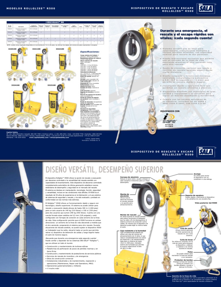 Equipo Rescate Rollgliss R500 | PDF | Acero | Aluminio