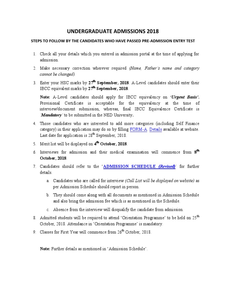 Instructions For Candidates | PDF