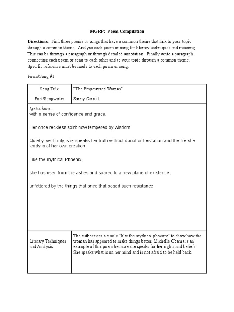 MGRP Poem Compilation | PDF | Poetry