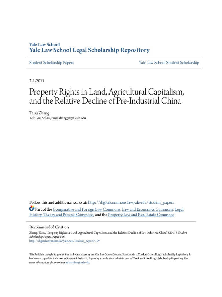 Taisu Zhang - Property Rights in Land (... ) (2011, Paper) | PDF ...